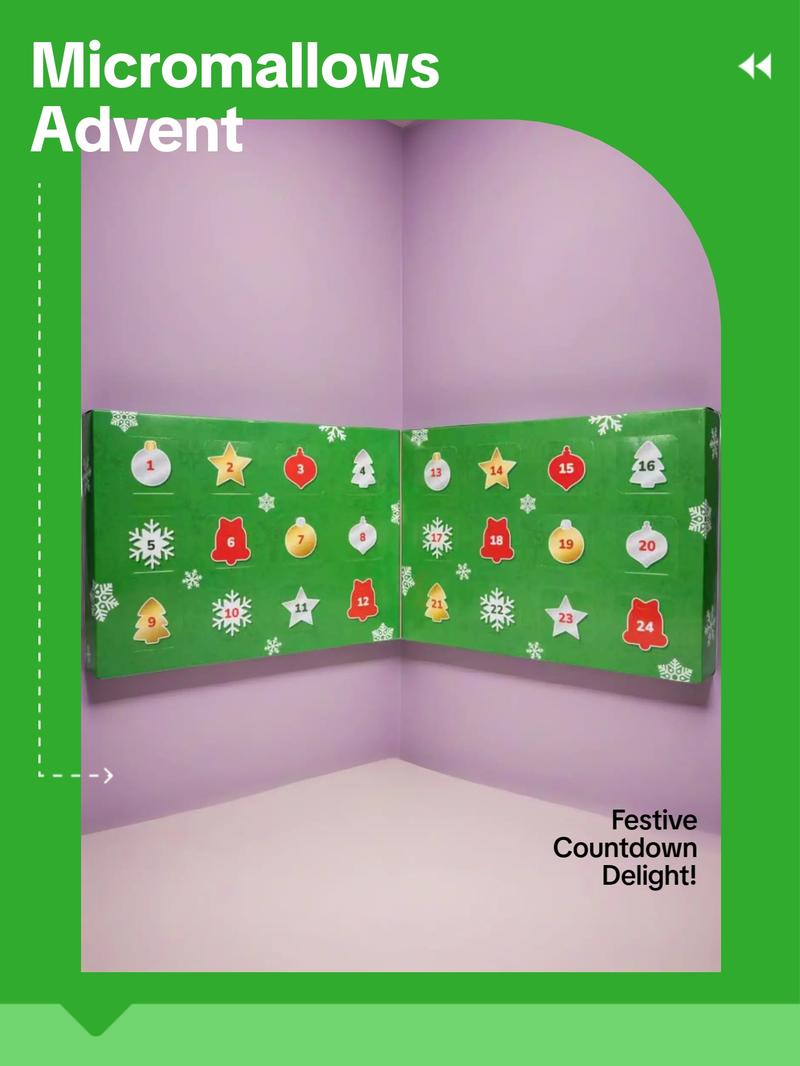 Micromallows Original 24-Day Advent Calendar, Festive Countdown Gift ...
