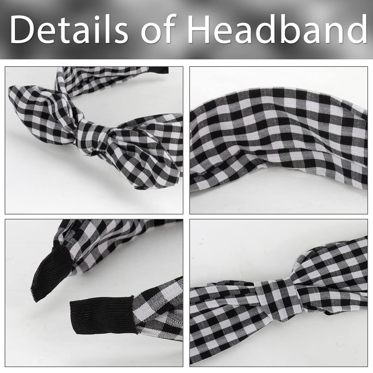 6 count Headbands With Bow, Cute Knotted Wide Headband, Christmas Hair ...