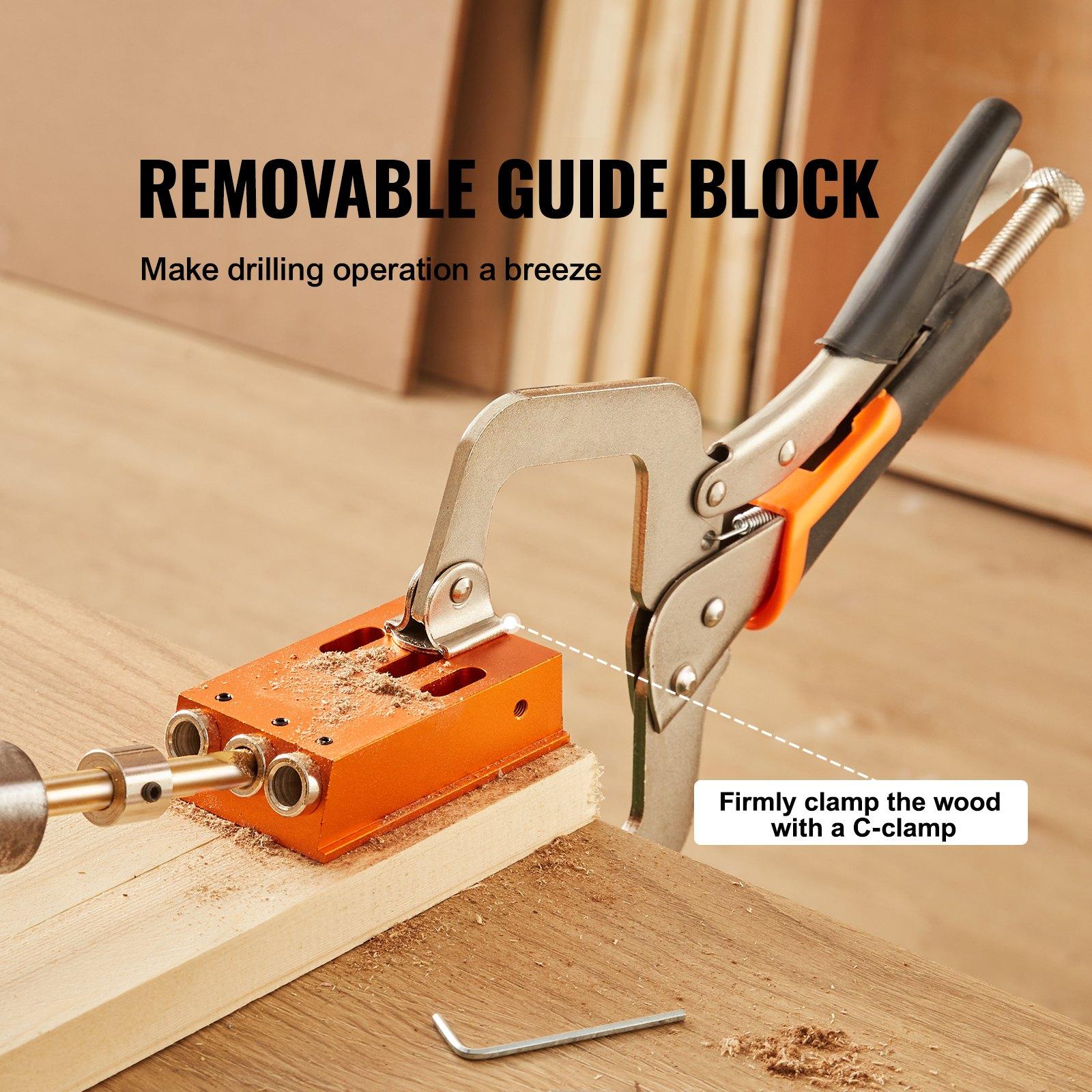 【DealsForYouDays】VEVOR Pocket Hole Jig Kit, 34 Pcs Pocket Hole Jig ...