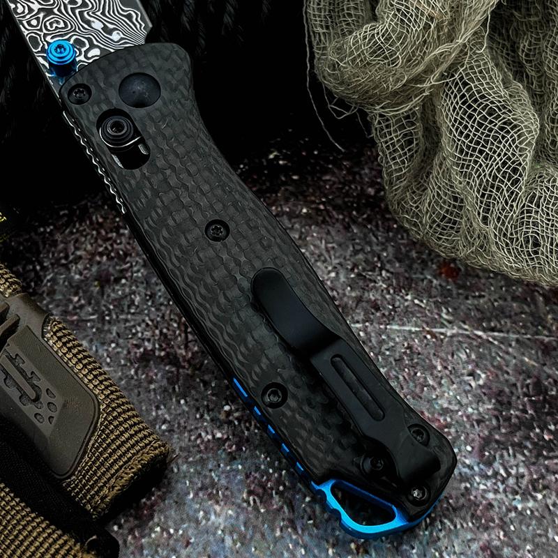 533 Damascus Folding Knife, High-Quality Stainless Steel Blade, Durable ...