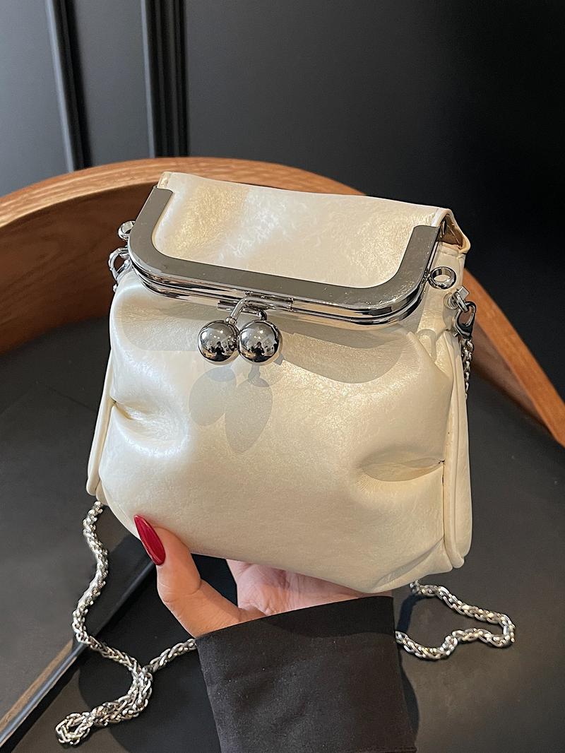 Retro Cloud Shape Pleated Single Shoulder Bag - TikTok Shop