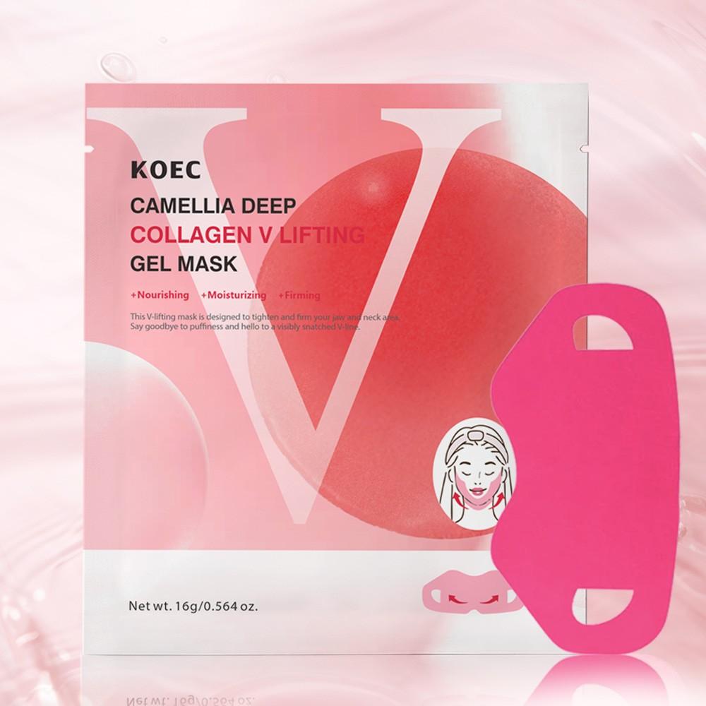 Camellia Collagen V Face Mask 4 Pcs, Collagen Face Masks, Lifting Gel ...