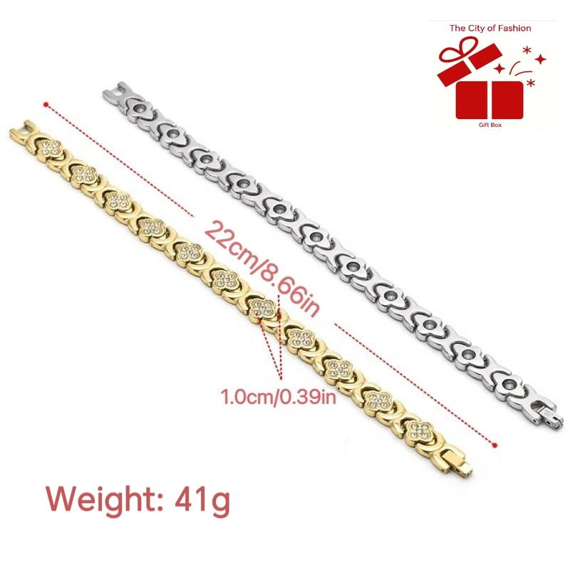 Lucky 4-Leaf Clover Copper Bracelets for Women Pure Copper Magnetic ...