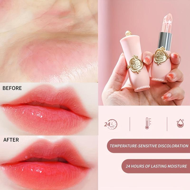 12pcs Crystal Flower Jelly Lipstick Long-lasting Moisturizing Lipstick ...
