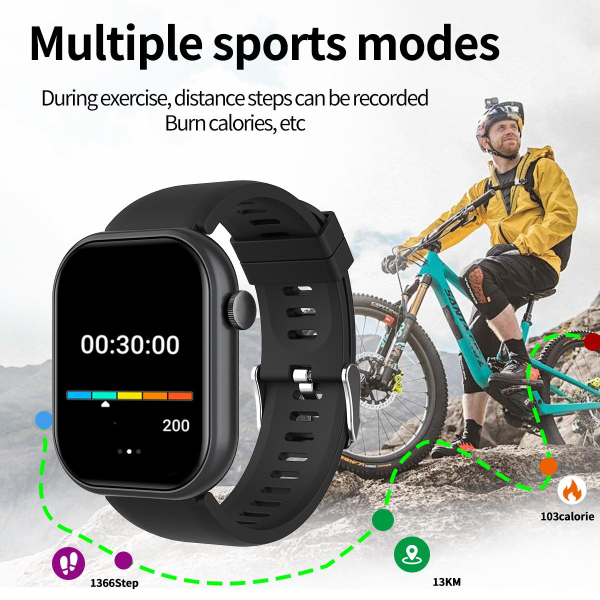 Men Women Wearable Unisex Smartwatch - Wireless Call & Message ...