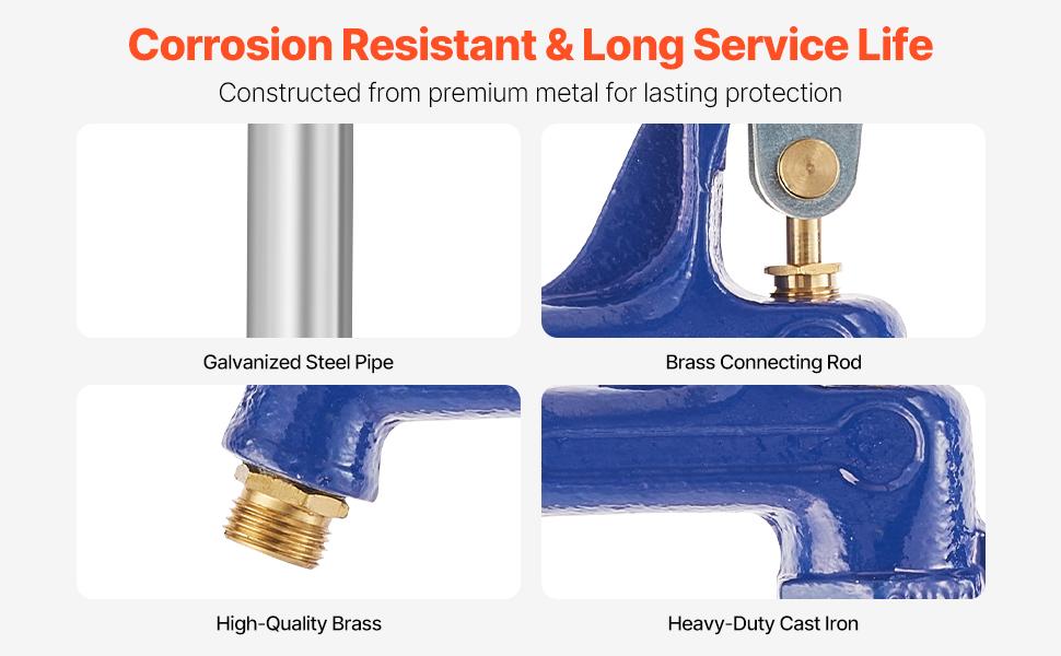 VEVOR Frost Proof Yard Hydrant, 4.25 FT Freeze-Proof Outdoor Faucet ...