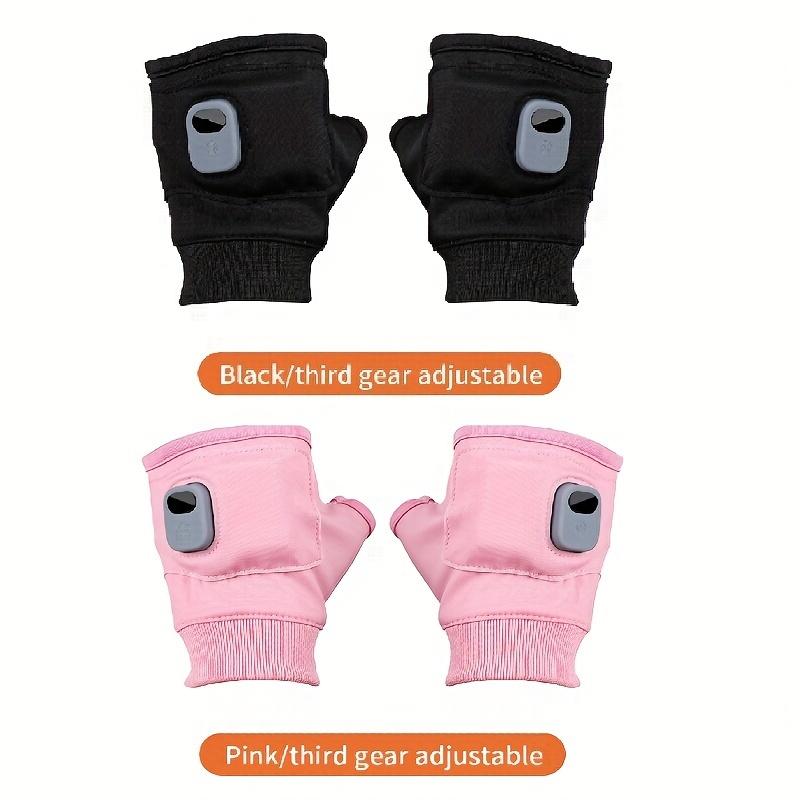 USB Rechargeable Heated Gloves, 1 Pair Touch Screen Fingerless Gloves ...