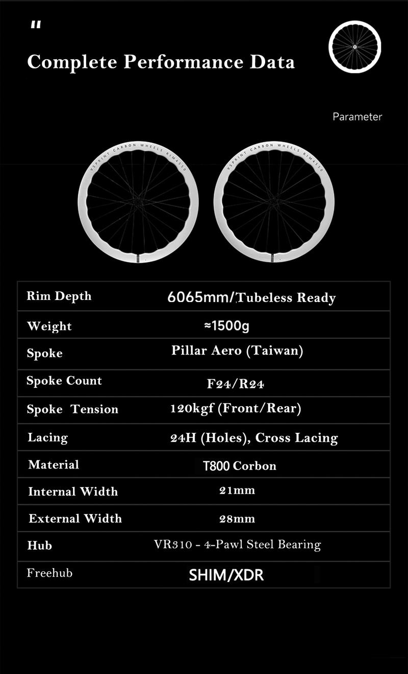 Carbon Fiber Road Bike Wheelset 45/50mm 60/65mm Aero Wave Carbon Wheels ...