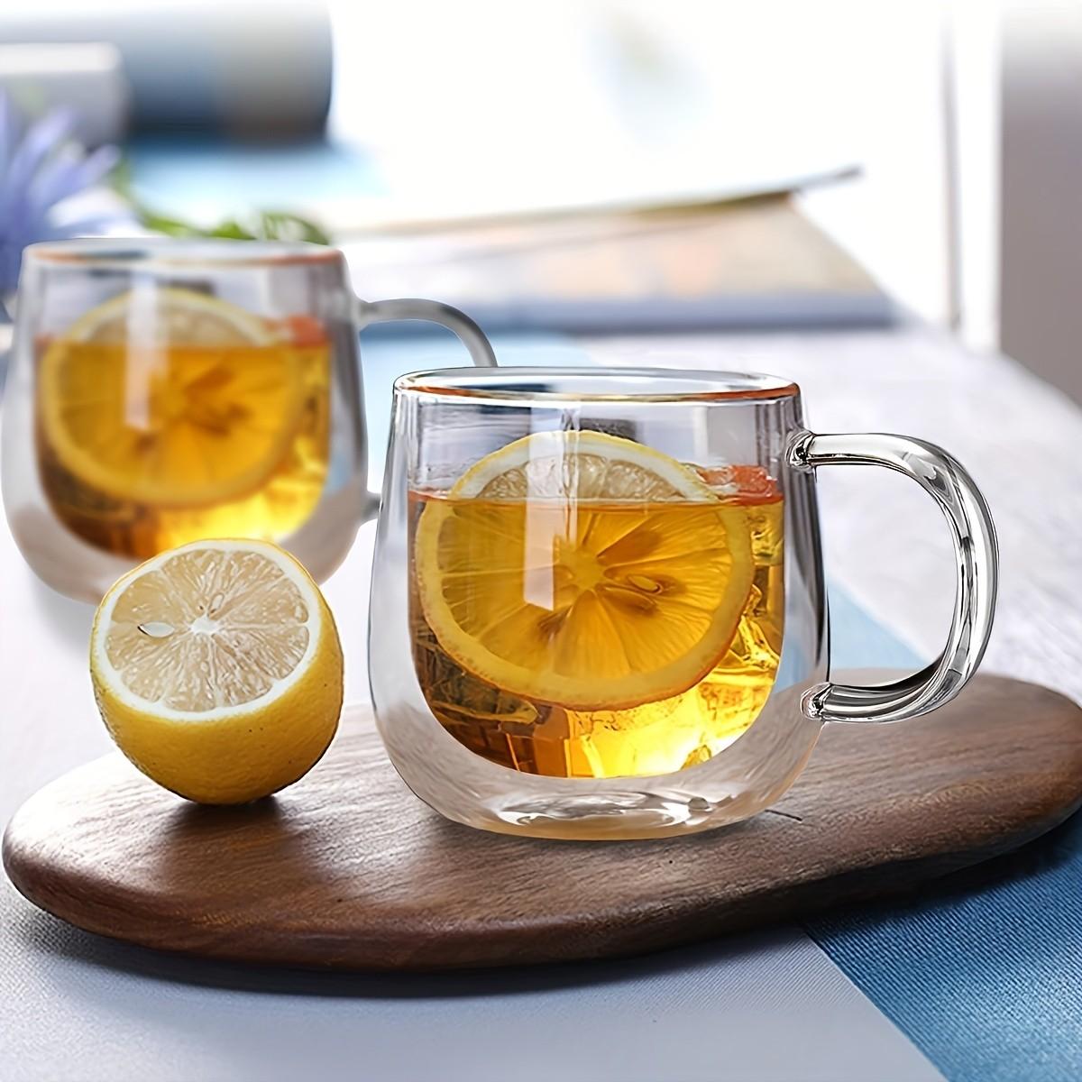 200ML Dual-Layer Glass Coffee Cup, High Borosilicate Insulated Thermal ...