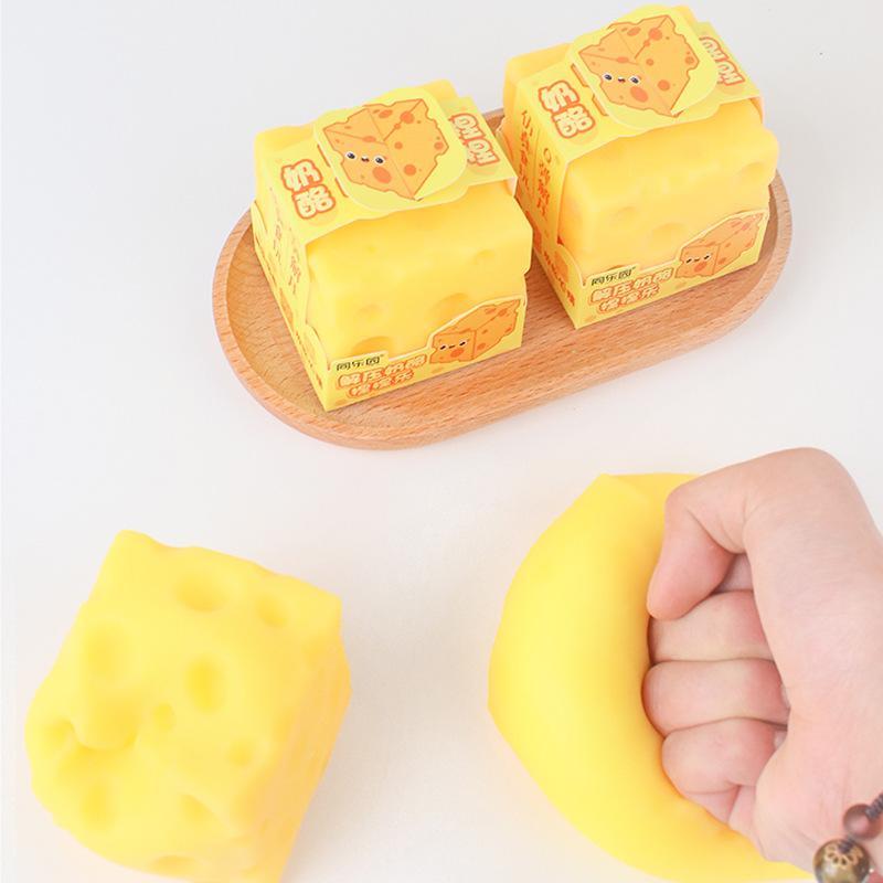 Squishy Square Cheese Squeeze Toys Slow Rebound Push Stress Relief ...