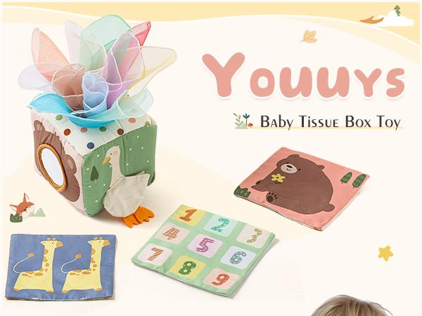 YOUUYS Baby Tissue Box Toy for Babies Montessori Toys Baby Tissue Box ...