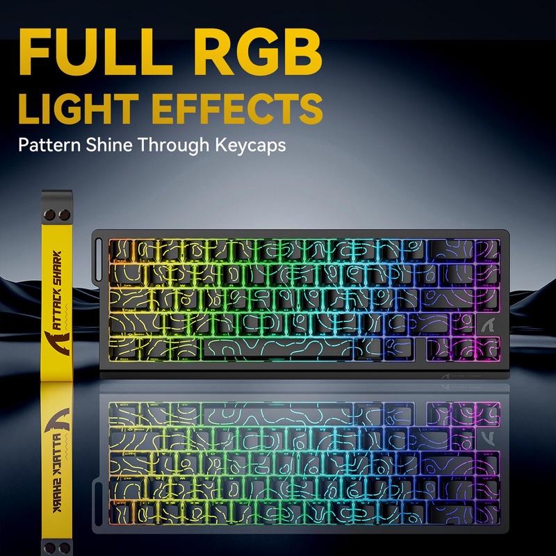 Attack Shark X68 HE Wired Gaming Keyboard, 8000Hz Rapid Trigger ...