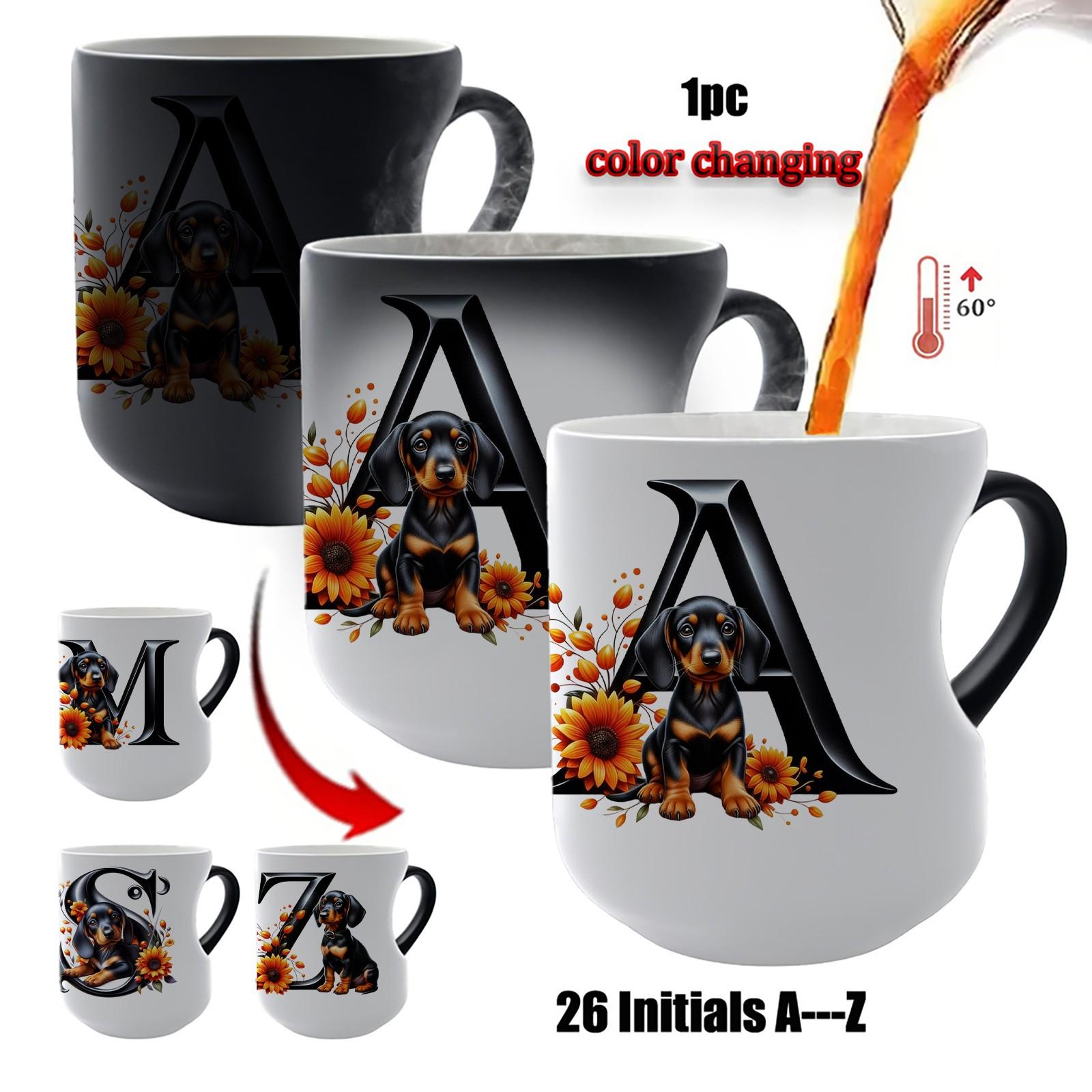 Dachshund Sunflower Color Changing Mug, Ceramic, Ceramic Printed ...