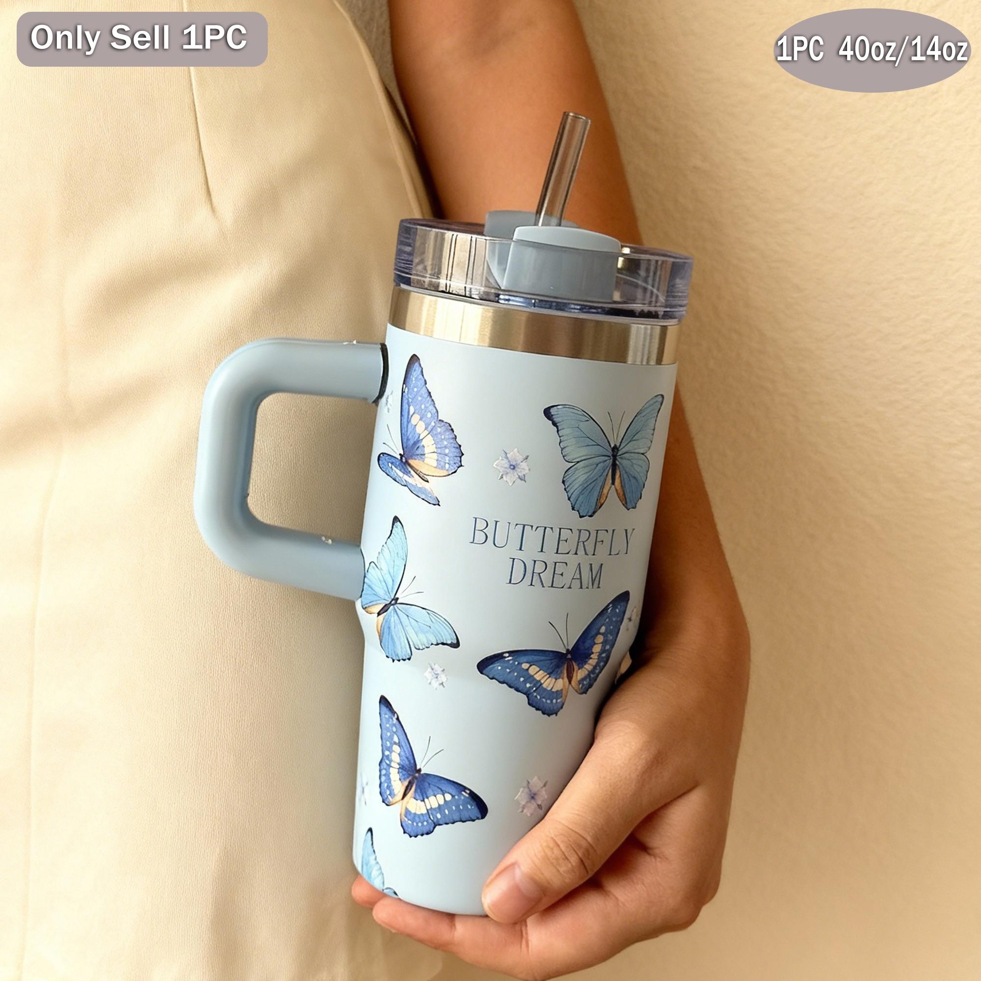 1200ML Stainless Steel Cup with Handle, Insulated Vacuum Bottle, Travel ...