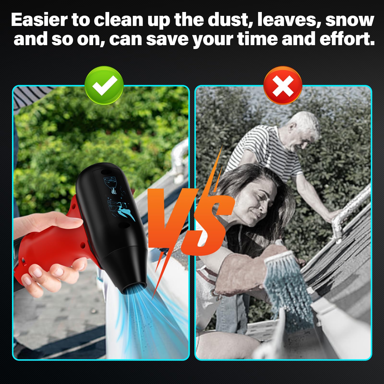 Multifunctional Turbo Jet Blower - Handheld Cordless Powerful Portable ...