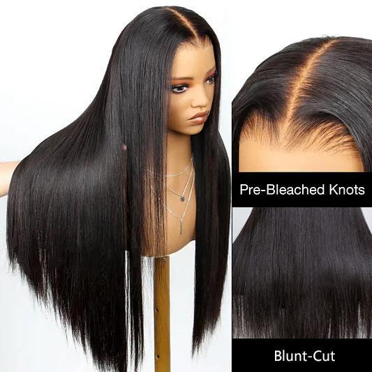 Geeta Hair- 200% Density Blunt Cut Straight Glueless Wigs 13x6 Lace ...