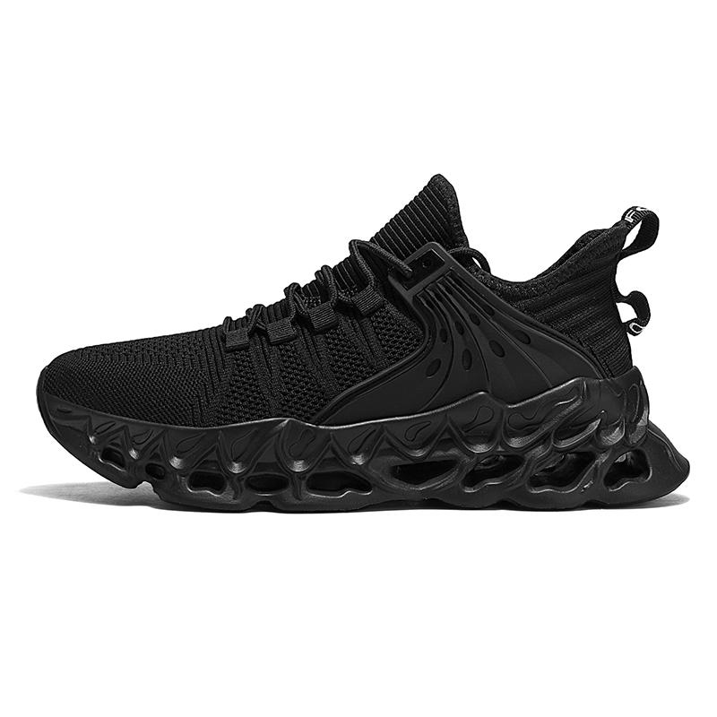 Men's Breathable Flyknit Sneakers, Blade Sole Anti-Slip Athletic ...