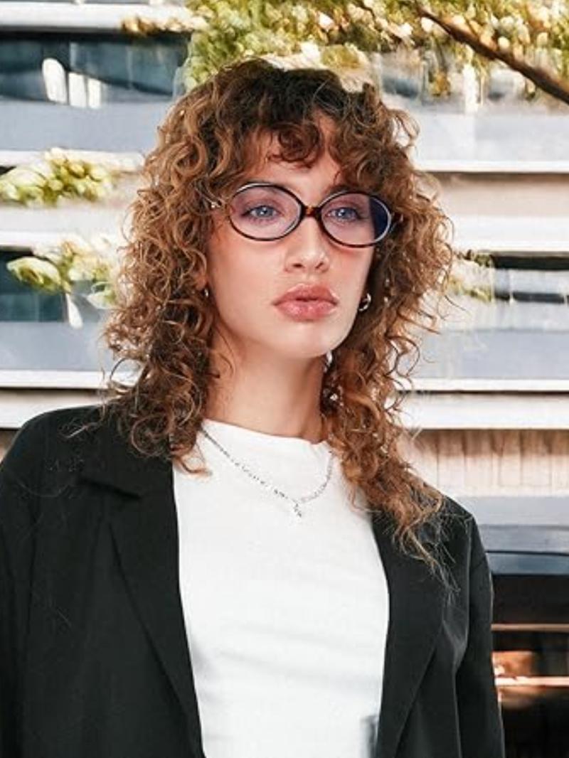 FEISEDY Vintage Oval Glasses for Women Men Retro Tortoise Blue Light ...