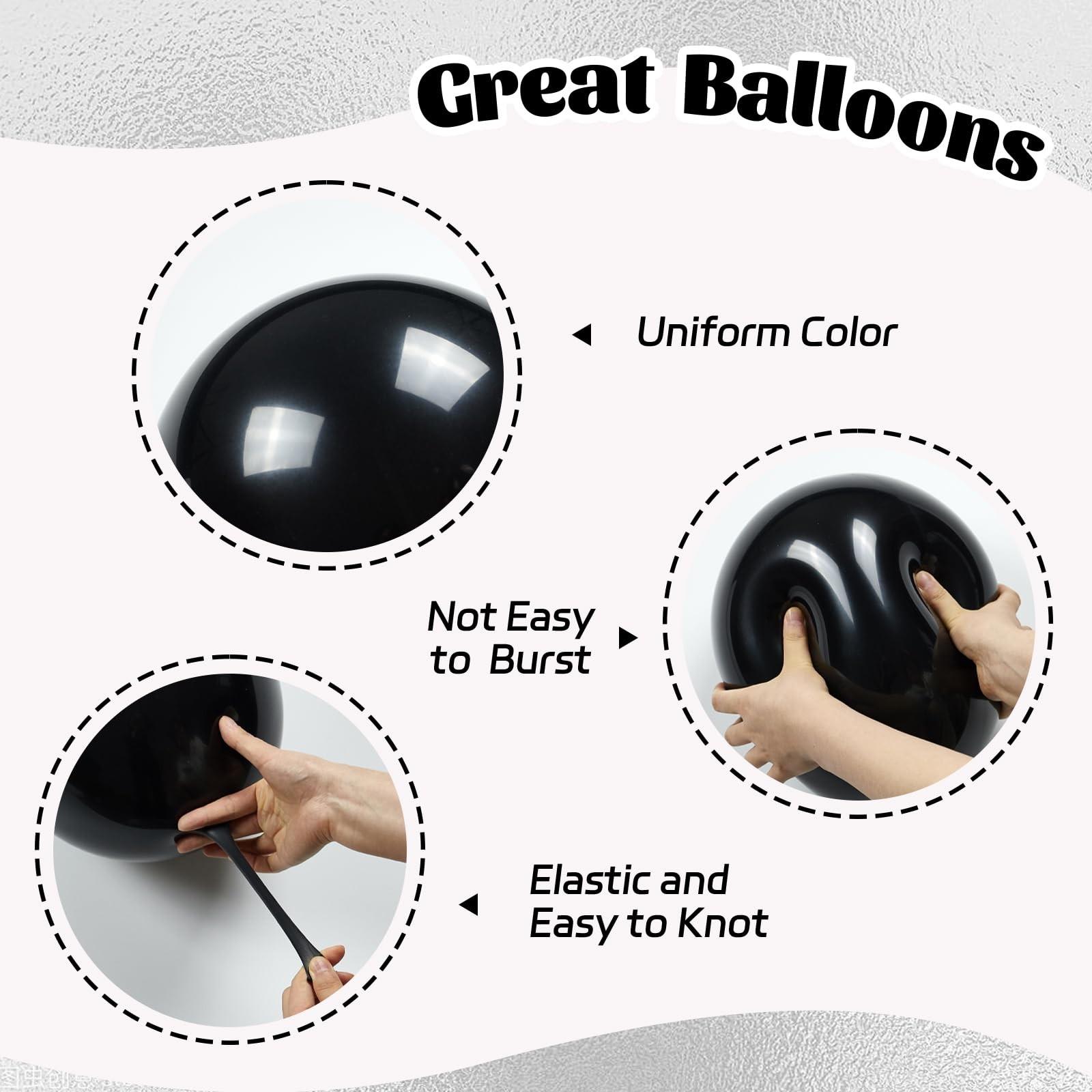 60 Black And Silver Balloons, 12 Inches, Balloon Set, Balloon Party ...