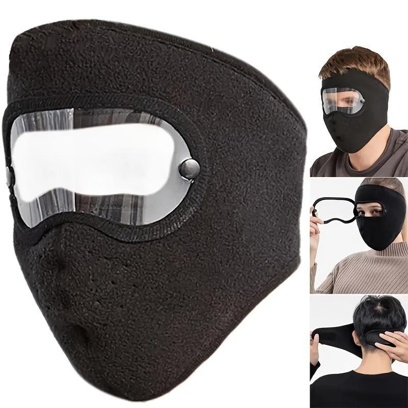 Windproof HD Goggles & Anti-Fog Face Mask Set - Winter Warm Full ...