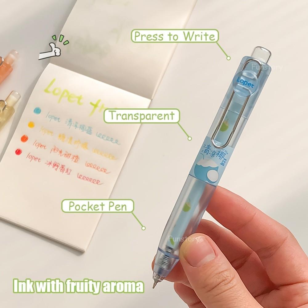 4/8pcs Fun Fruit Scented Pocket Pens, 0.5mm Fast-Drying Colorful ...