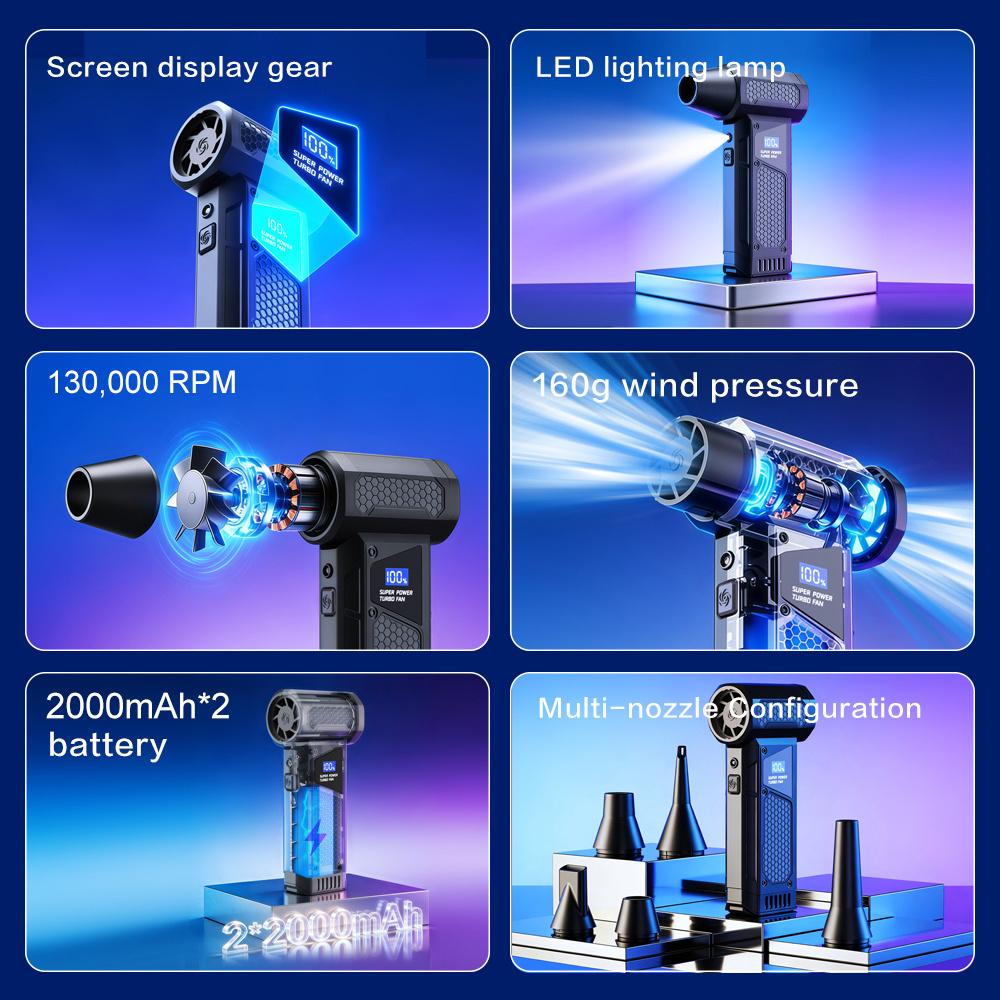 2026 New Compressed Air Dust Blaster, Handheld Cordless Blower, High ...