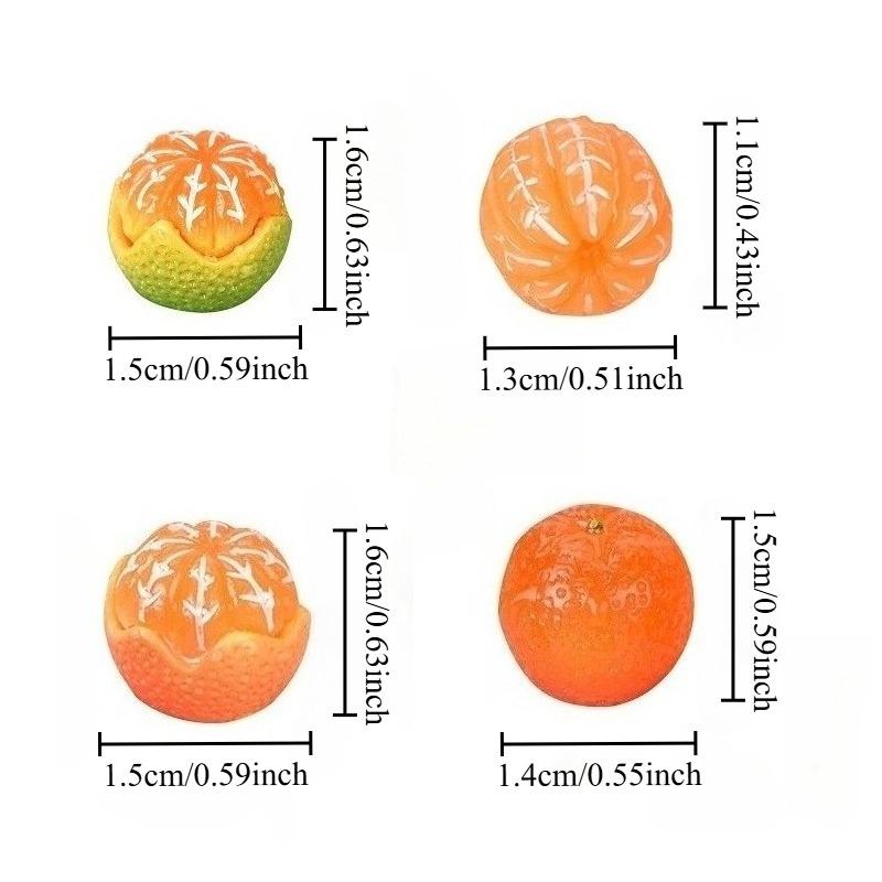 5PCS Dollhouse Mini Orange Model Food Play DIY Kitchen Supermarket ...