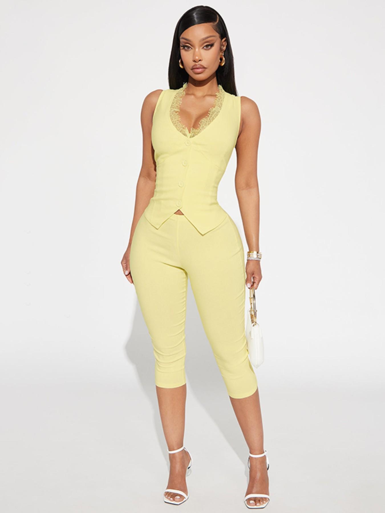 Women's Ruffle Halter Bodycon Jumpsuit - Polyester Black S-L - TikTok Shop