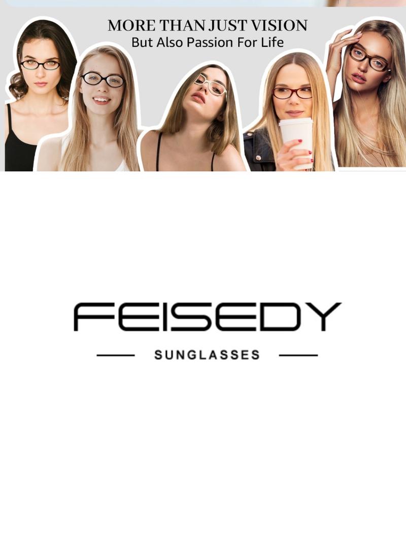 FEISEDY Vintage Oval Glasses for Women Men Retro Tortoise Blue Light ...