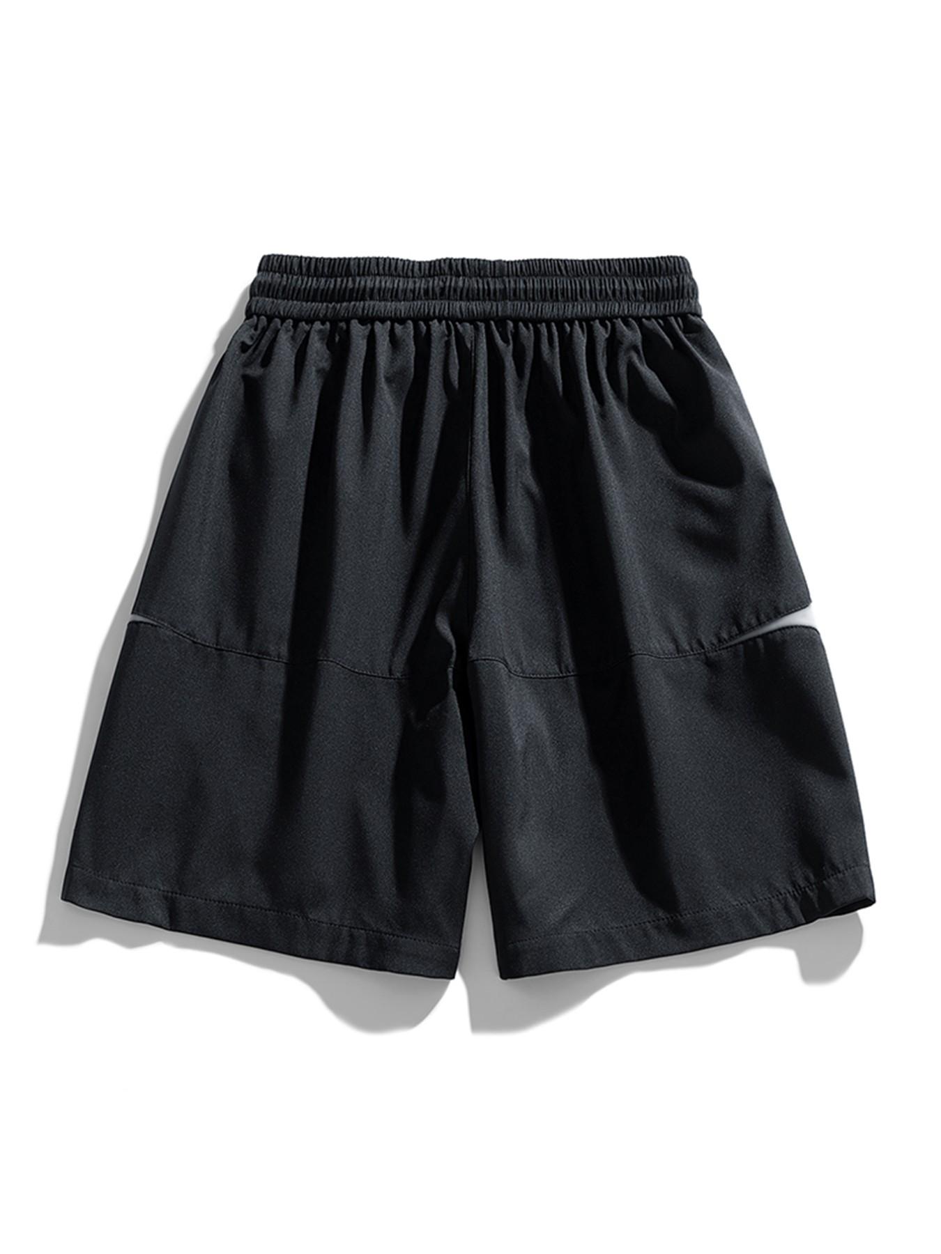 2pcs Men's Shorts, Thin Colorblock Design, Elastic Waist with ...