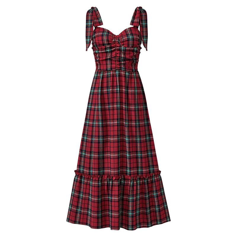 TikTokShopBlackFriday Christmas Women Strap Sleeveless Dress Casual ...