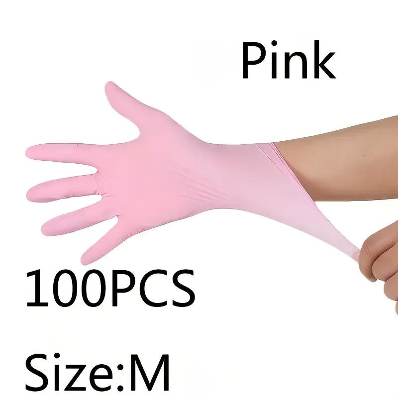 100pcs Light Nitrile Gloves, Dust-Free, Non-Fading, Industrial ...