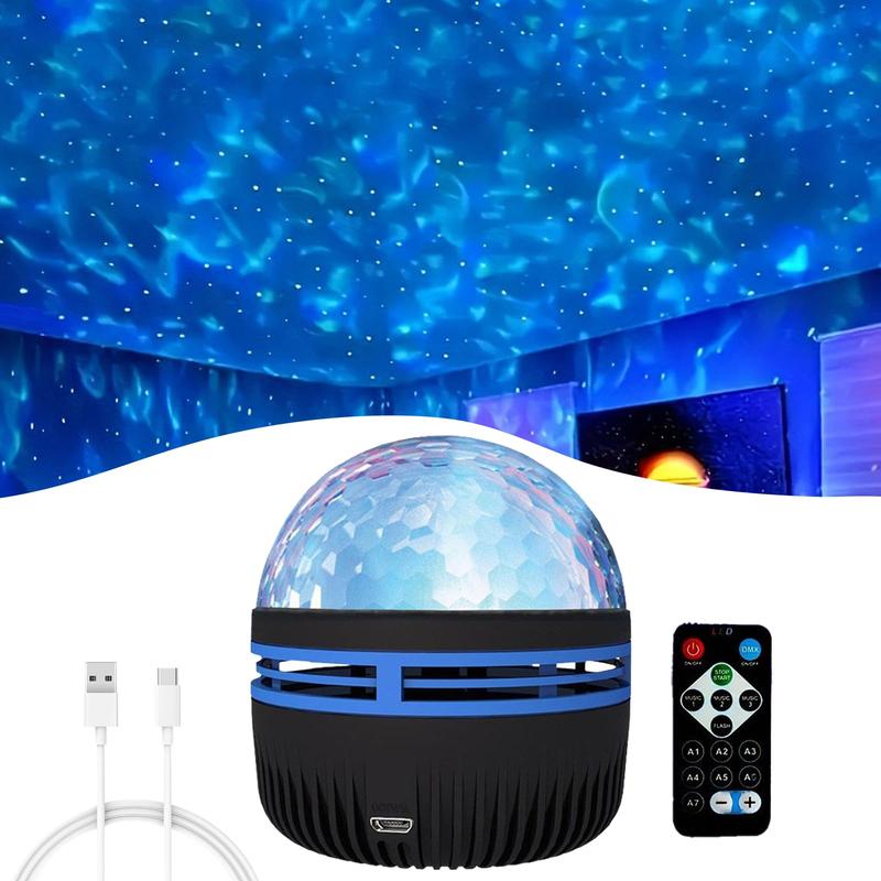 7 Color Starry Night Projector with Remote Control, Dimmable USB Power ...