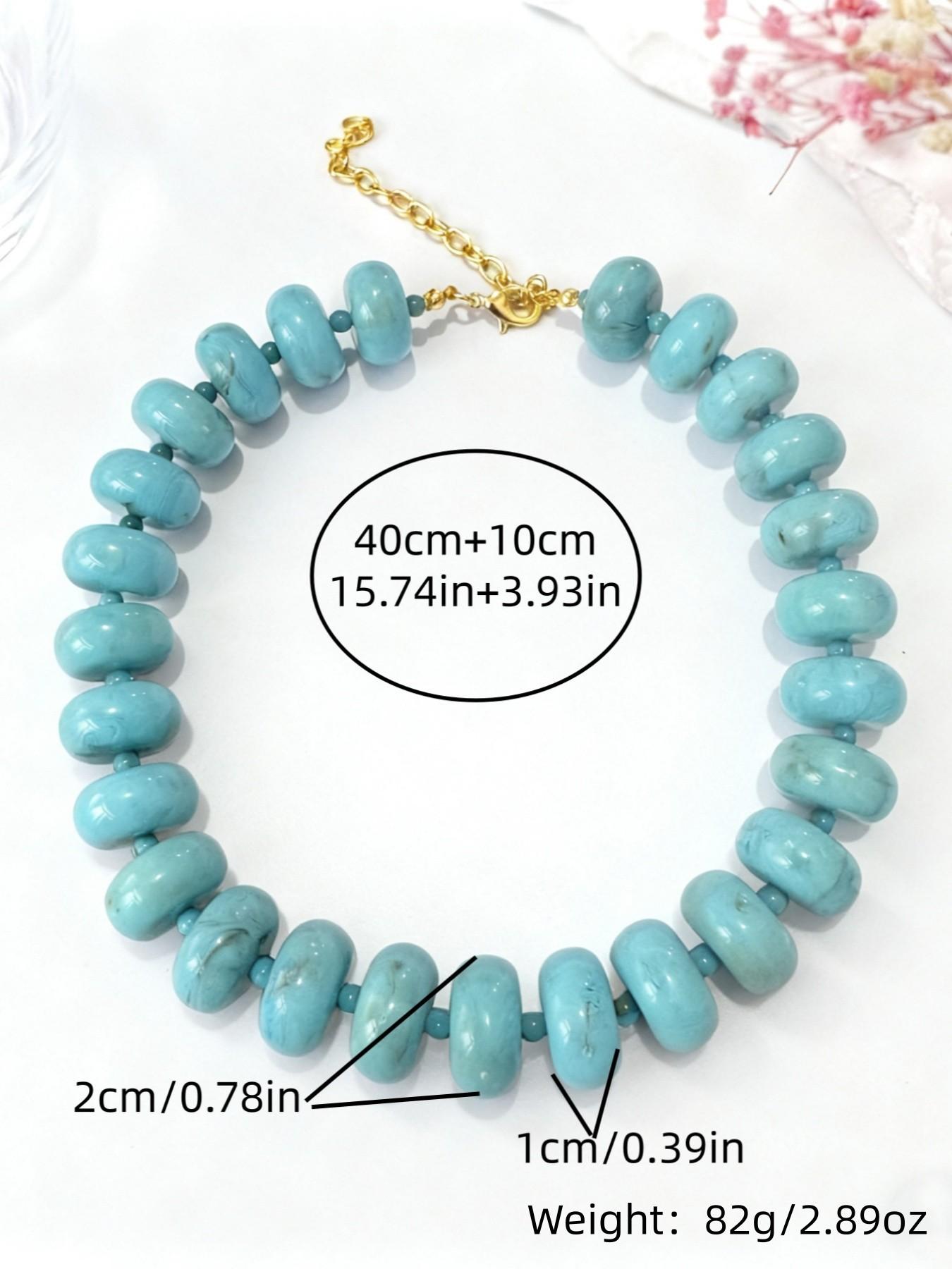 Bohemian Style Geometric Beaded Necklace, Choker Chain for Women ...