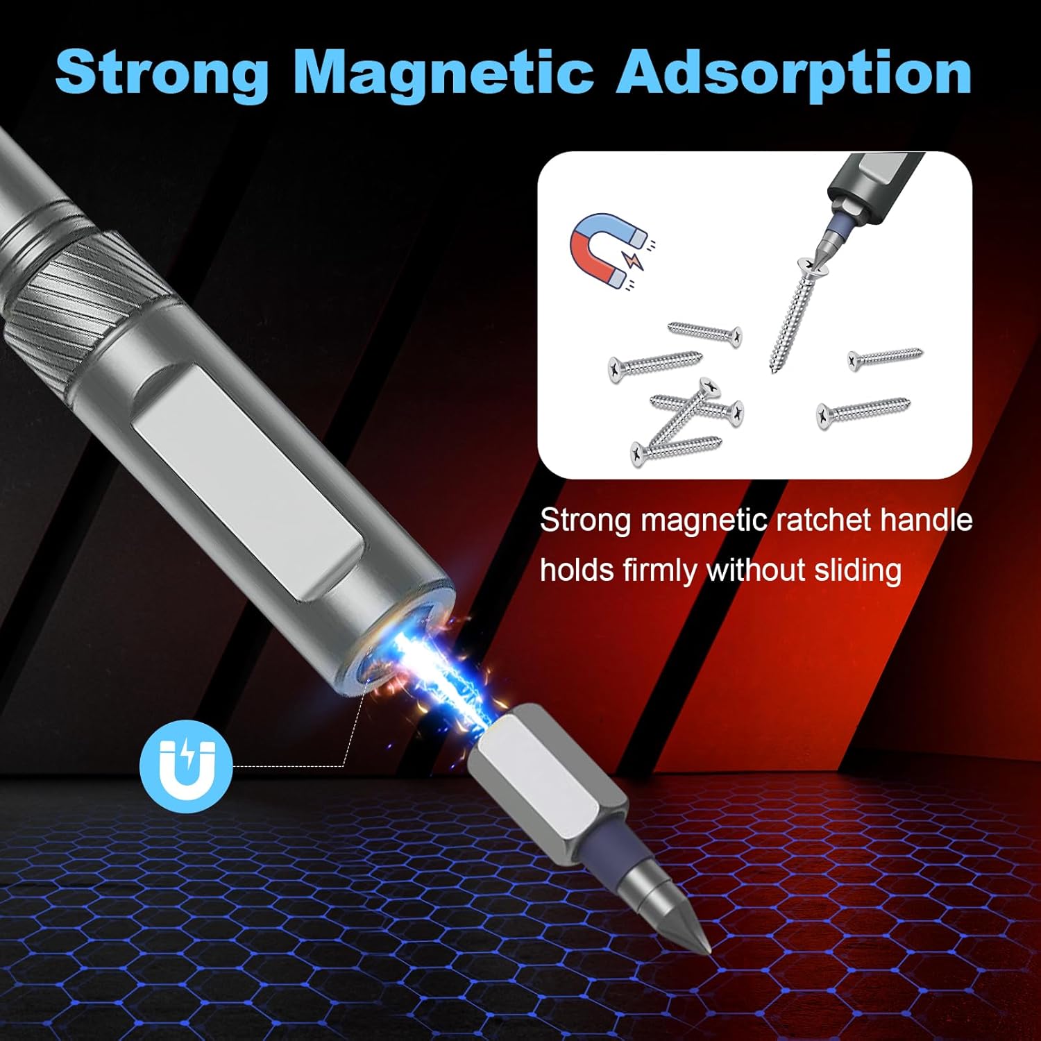 24 In 1 Set DIY, Portable Ratchet Set with T Handle, Removable Self ...