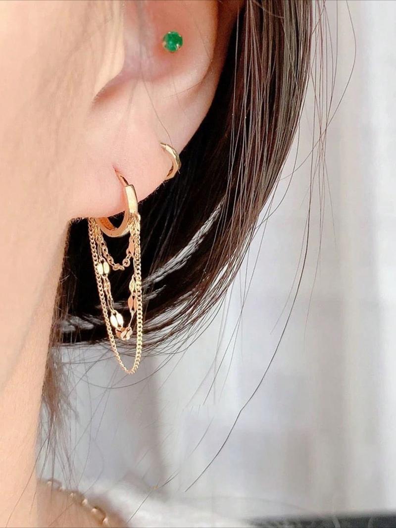 Elegant Chain Fringe Earrings for Women, Fashionable Daily Commute ...