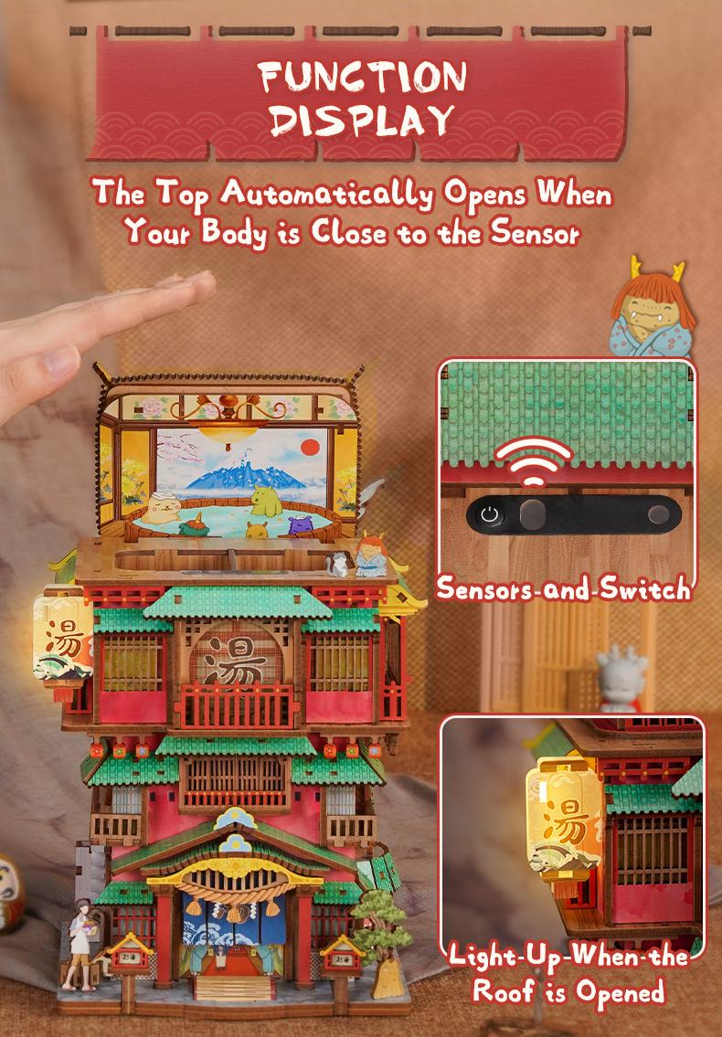 Tonecheer 3D Puzzle Kit for Adults, DIY Wooden Model Building Set ...