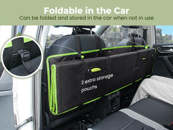 Dog Car Seat Cover for Back Seat Upgraded Sofa Leather Hard PVC Panels ...