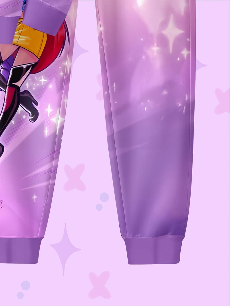 Huntress Team Starlight Wind Theme Hoodie Set, Gradient, Stars Pattern ...