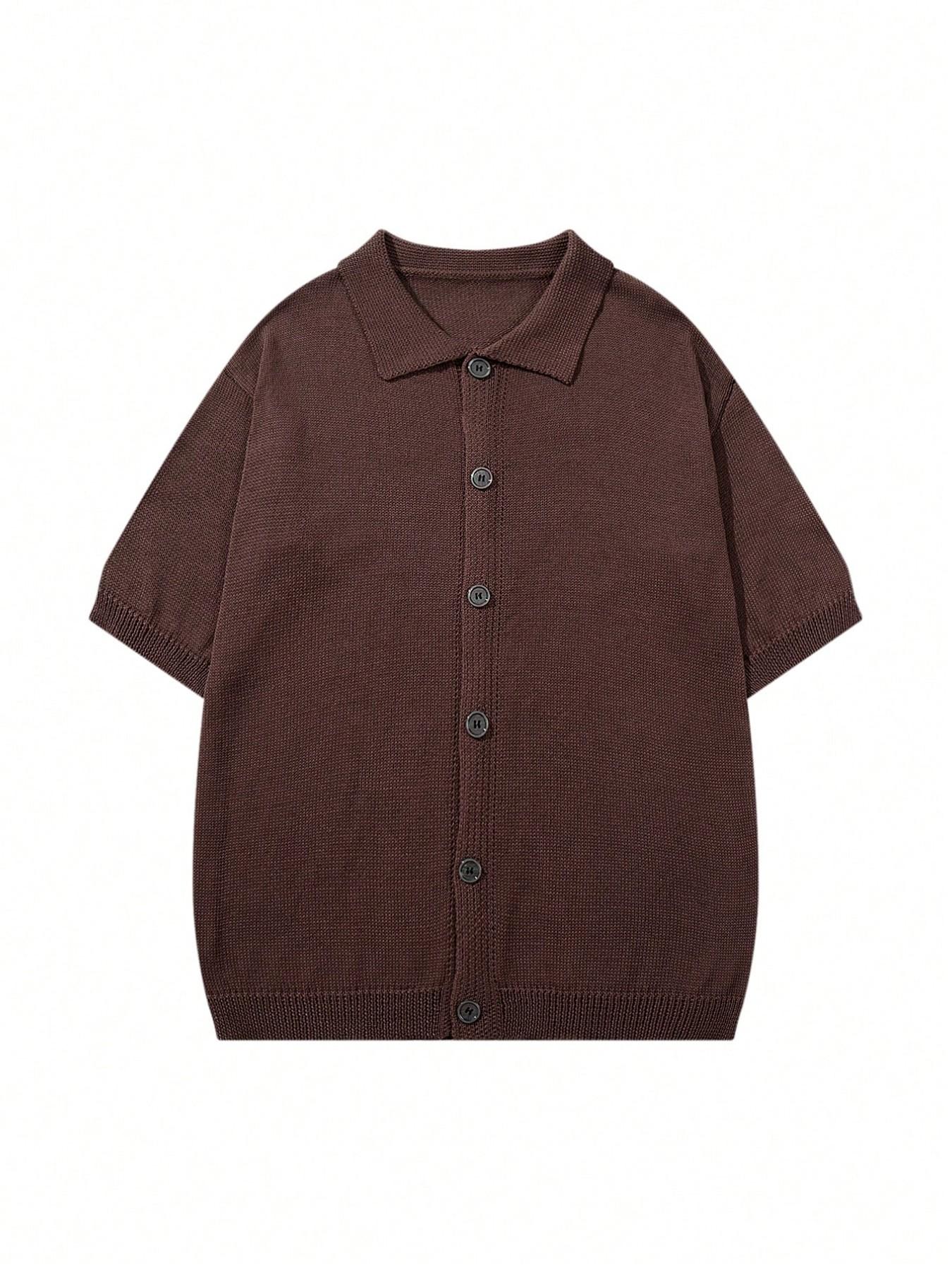 Men's New Casual Classic Loose Fit Plain Vintage Style Collared Polo ...