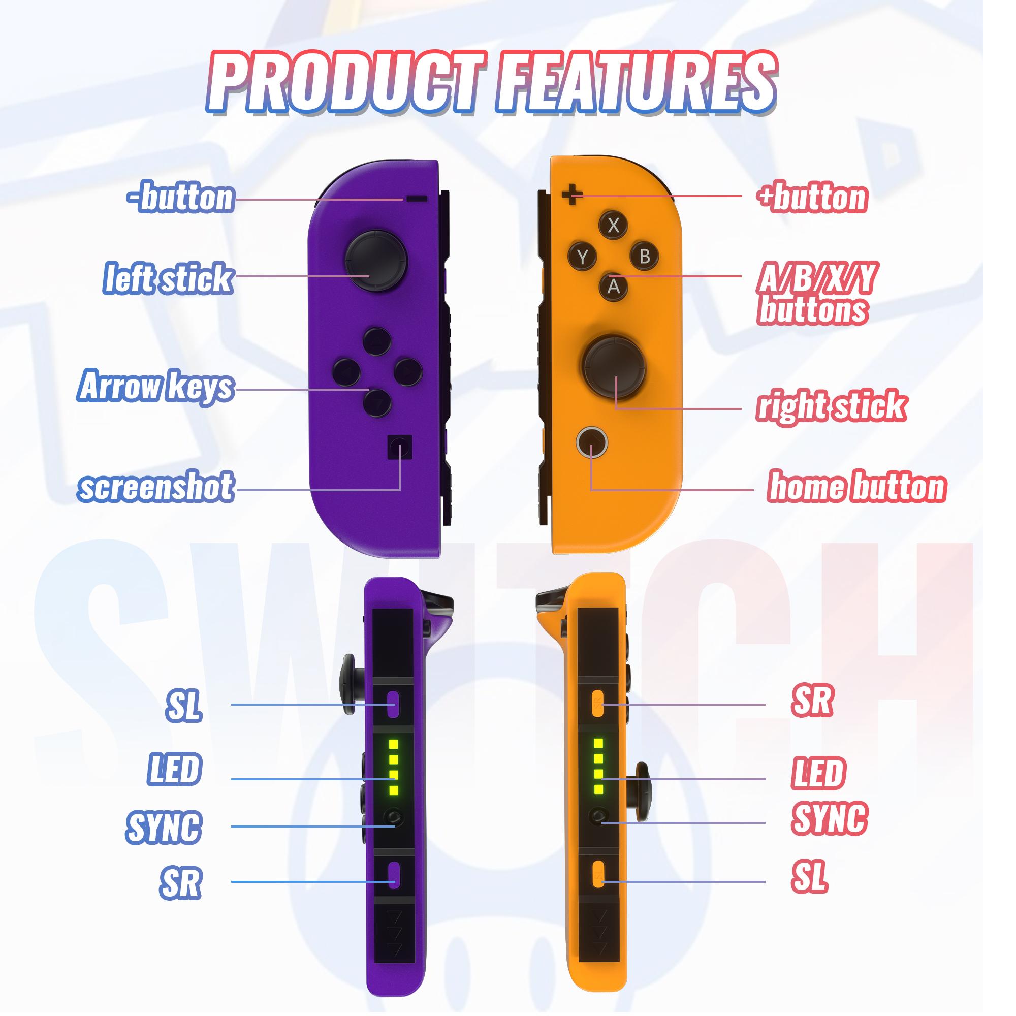 Joy con ProGame Switch Controller Replacement-Compatible with Switch ...