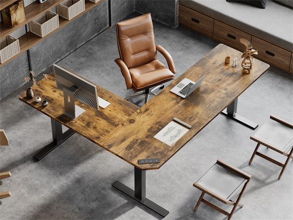 SIAGO L-Shaped Adjustable Standing Desk - 75 x 63 Inch, Adjustable ...