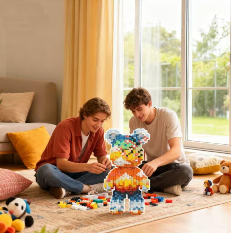 Wwjd Valentine's Day Crystal Broken Hole Bear Building Blocks 3D Puzzle ...