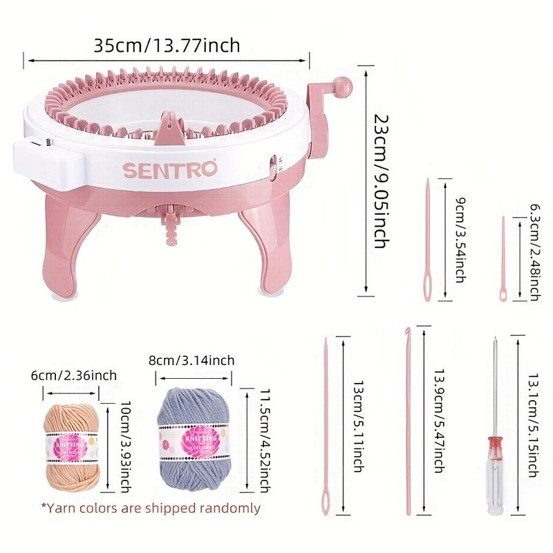 Sentro 48 Needle Knitting Machine, Portable Yarn Craft Tool with ...