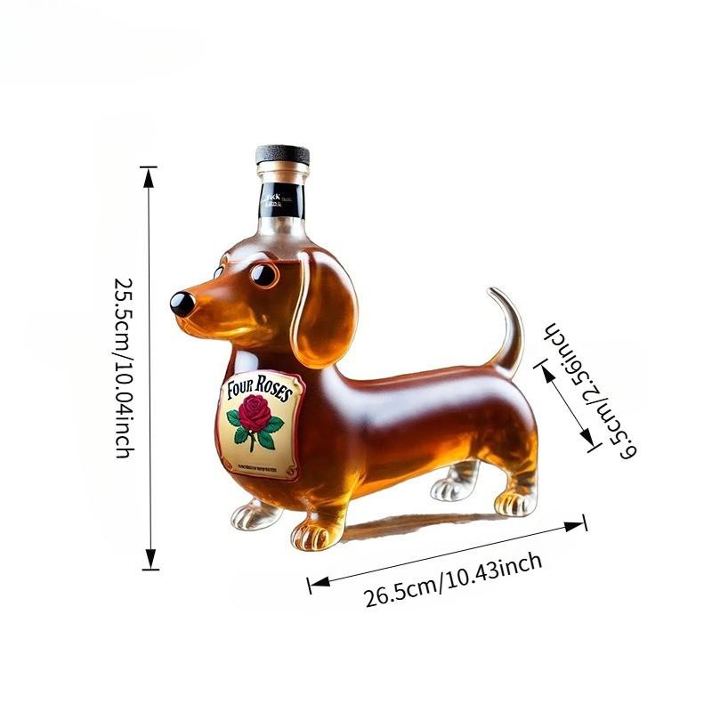 Cute Sausage Dog Shape Glass Wine Bottle, Perfect for Home Bar ...