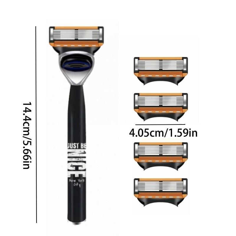 New Men's Stainless Steel Manual Shaver, Six Layer Blades, 1 Handle ...