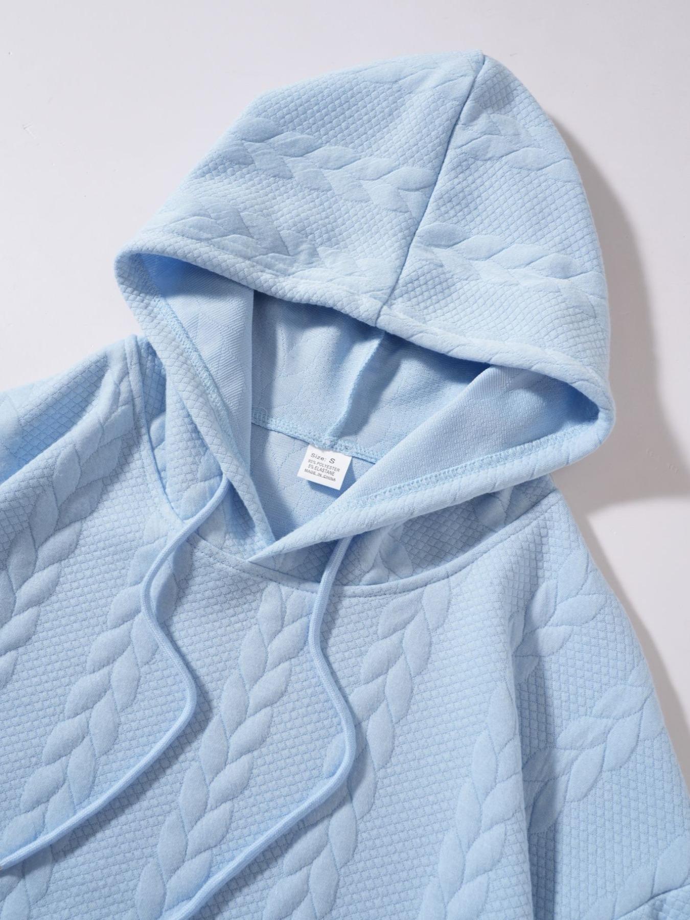Men's Fall Winter Outfits Knitted Hoodie with Drawstring Design for ...