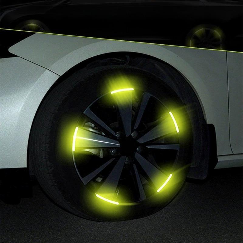 Personalized decorative night reflective stickers for car wheel hubs ...
