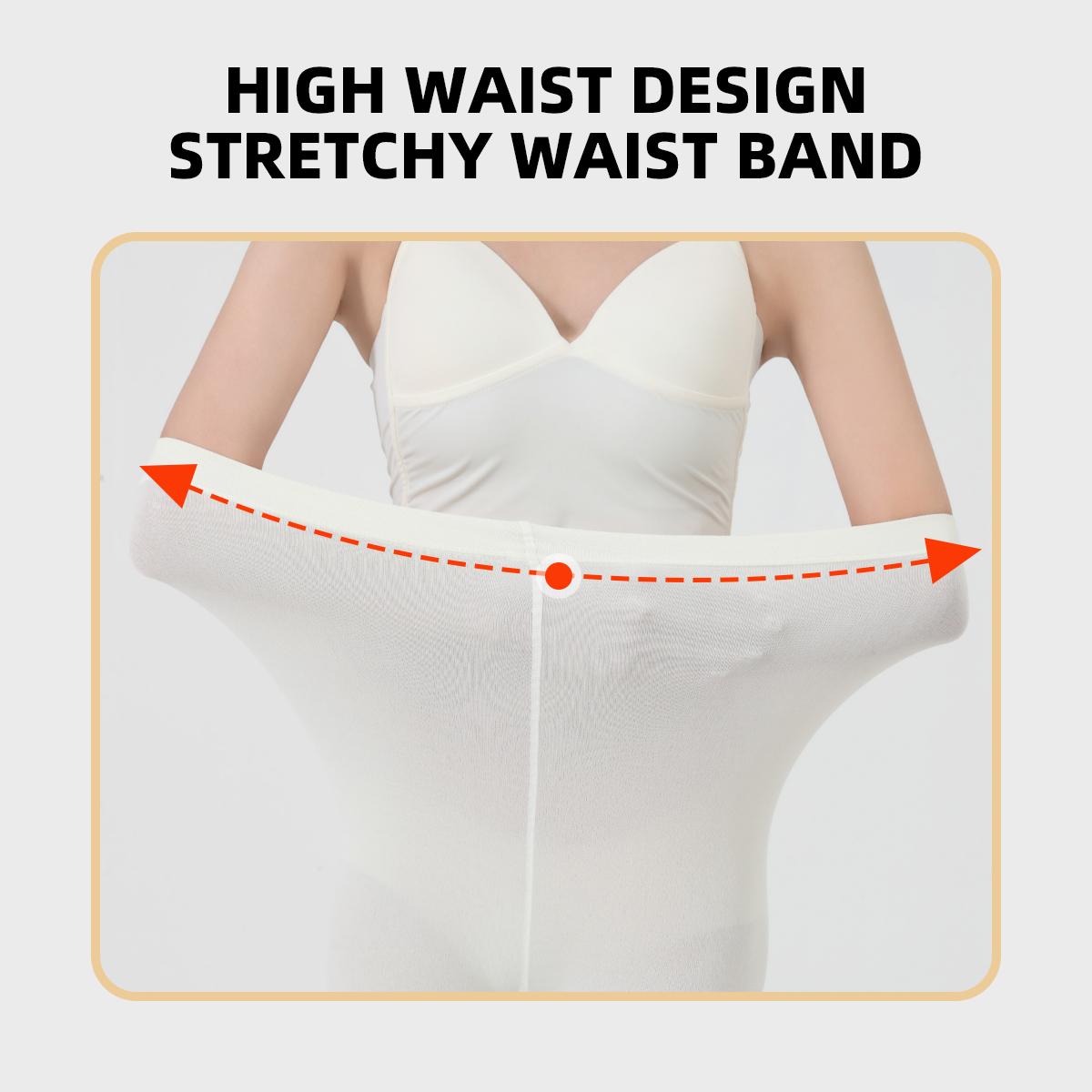 Women's High-Waisted 1200D Fleece Leggings Warm Opaque Tummy Control ...