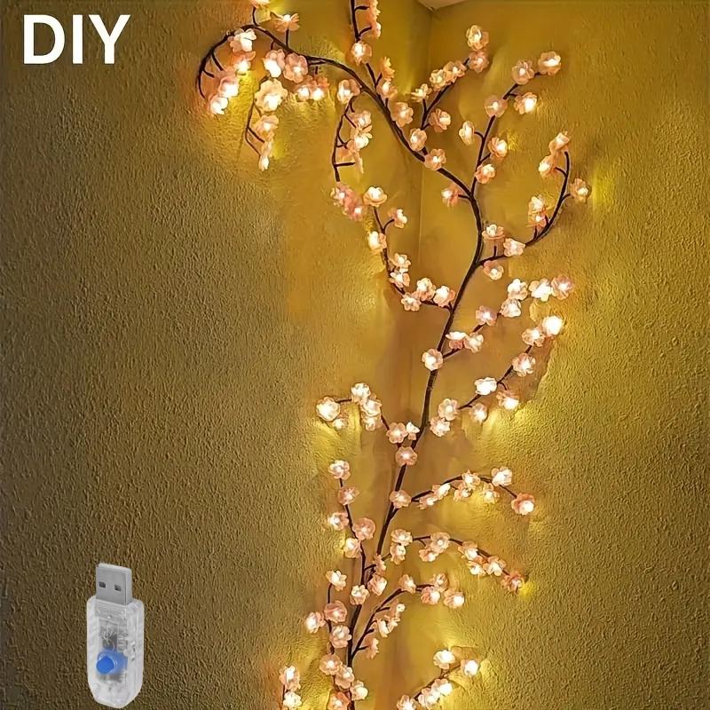 1pc Cherry Blossom Tree Lamp with 96/144 LED Lights, Powered Indoor ...